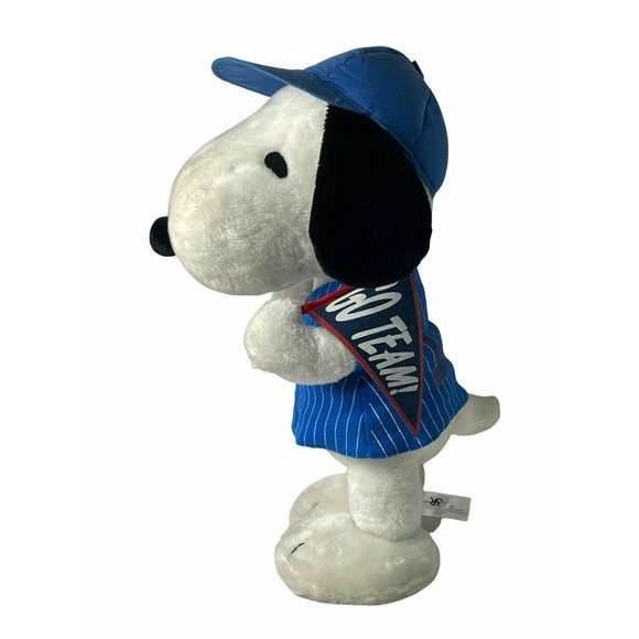 Snoopy | Toys | Plush 24 Standing Snoopy Blue White Pinstripe Jersey ...